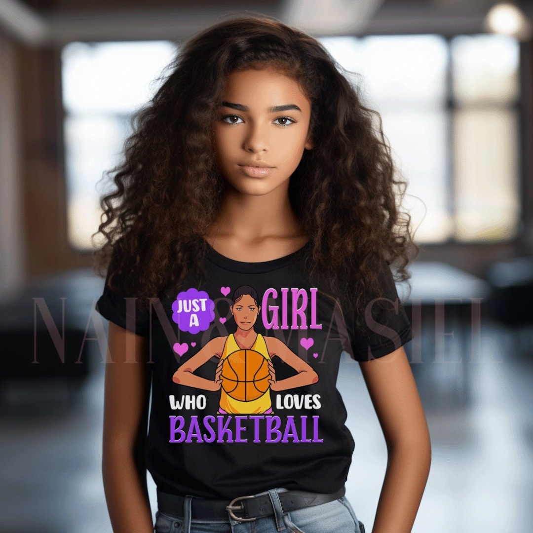 Black Girl Basketball Shirt, Just a Girl Who Loves to Play Basketball ...