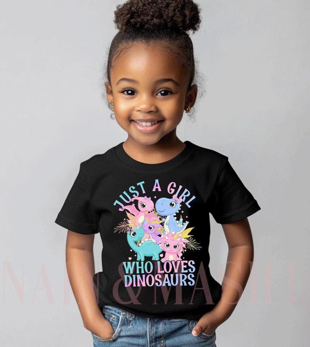Girl Dinosaur Shirt, Just a Girl Who Loves Dinosaurs Shirt Girls, Girl ...