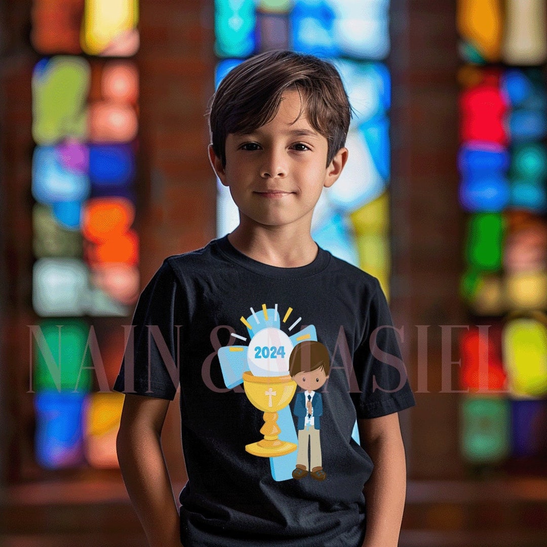 2024 First Communion Shirt, Latino Boy 1st Communion Shirt, First ...