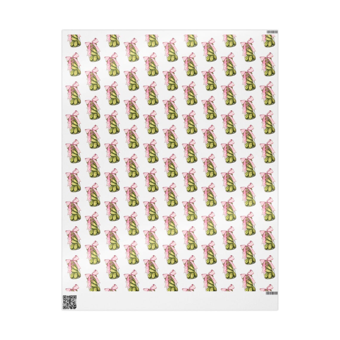 Pickle Wrapping Paper, Coquette Wrapping Paper, Pickle Gift Wrap, Soft ...