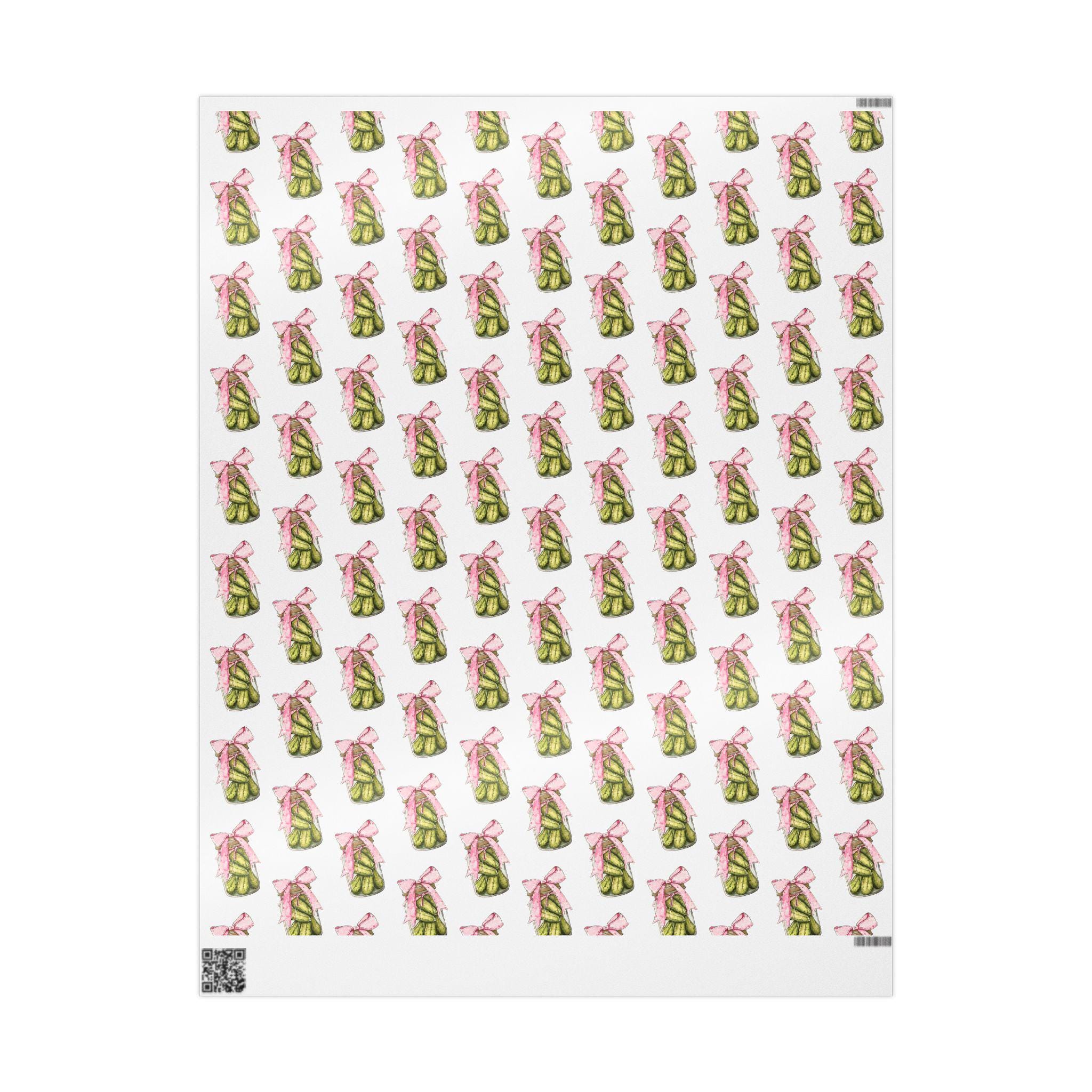 Pickle Wrapping Paper, Coquette Wrapping Paper, Pickle Gift Wrap, Soft ...