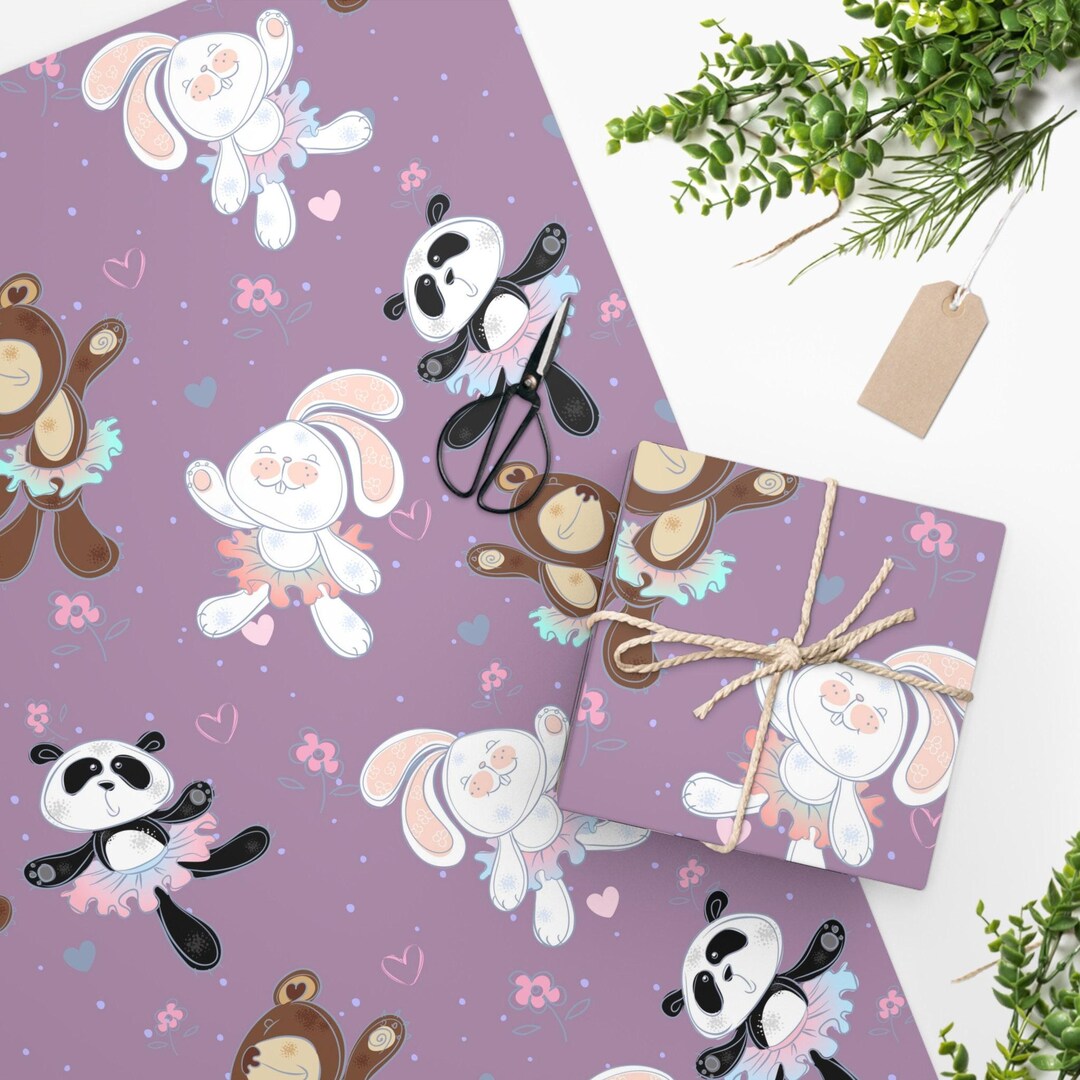 Ballerina Wrapping Paper, Ballet Birthday, Ballet Gift Wrap, Dance ...