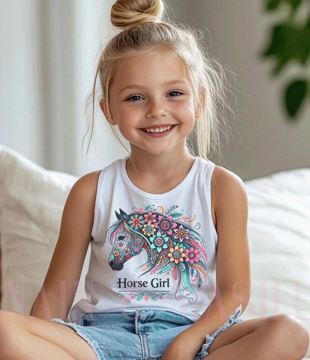 Horse Tank Top, Boho Girls Horse Shirt, Equestrian Shirt, Horse Gift ...