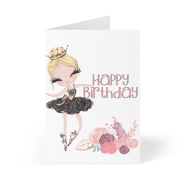 Dancing Girl Birthday Card - Etsy