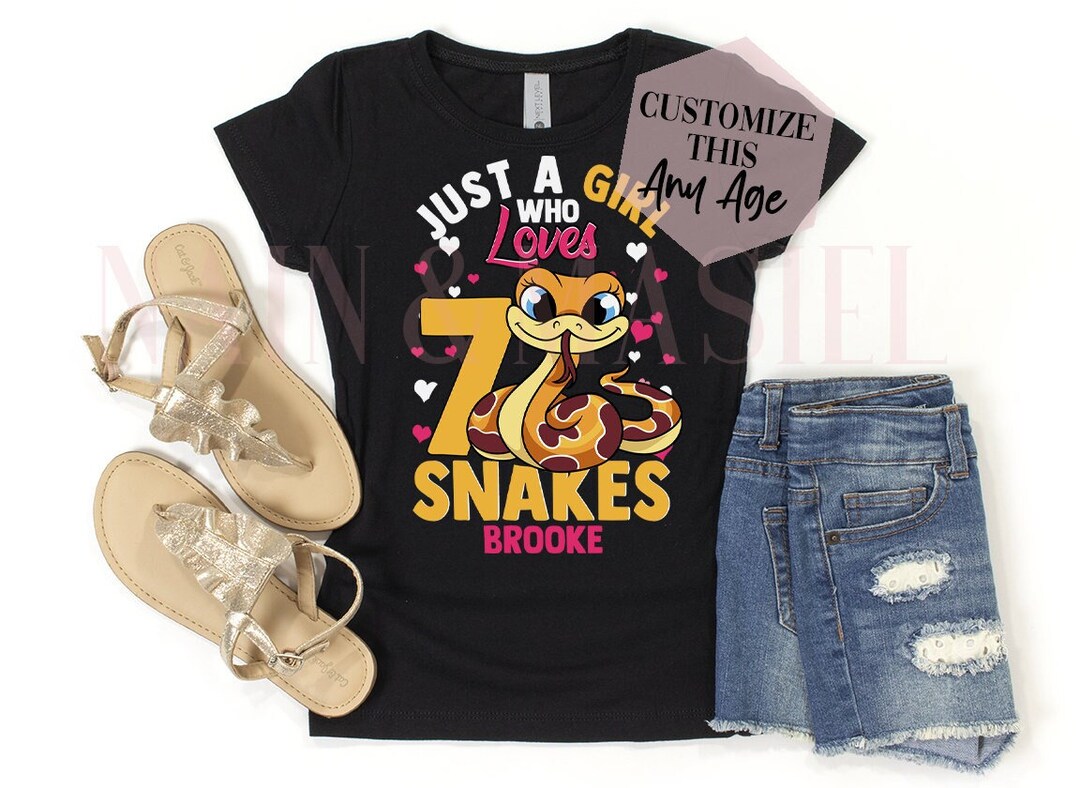 Snake Birthday Girl Shirt Snake Birthday Snake Party Just a - Etsy