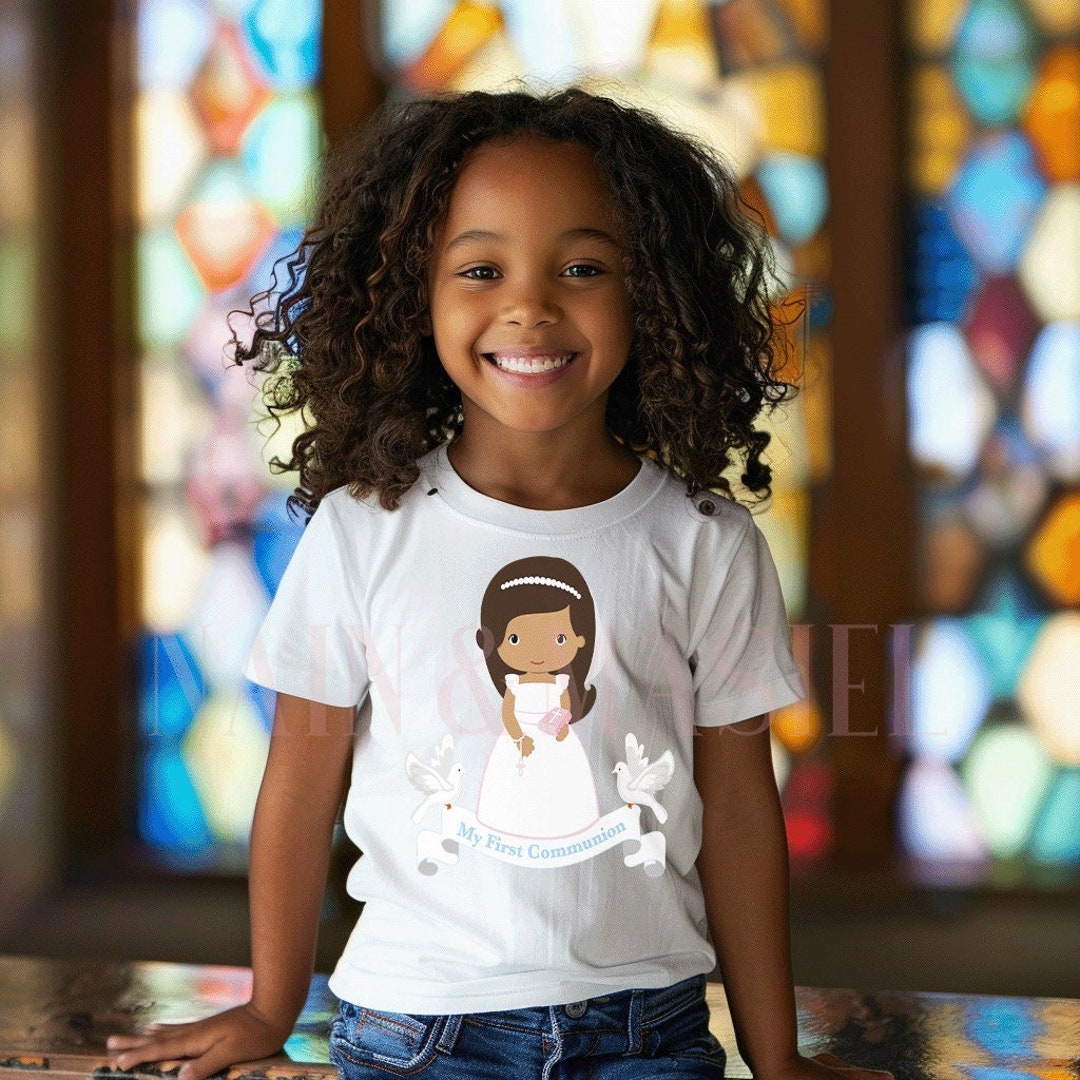 Girls First Communion Shirt, 1st Holy Communion Gifts for Her, Custom ...