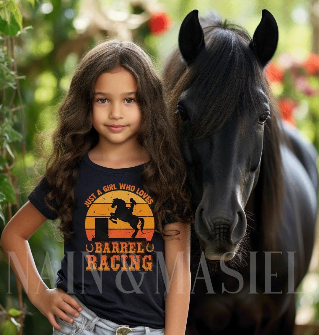 Horse Barrel Racing Shirt, Just a Girl Who Loves Barrel Racing, Barrel ...
