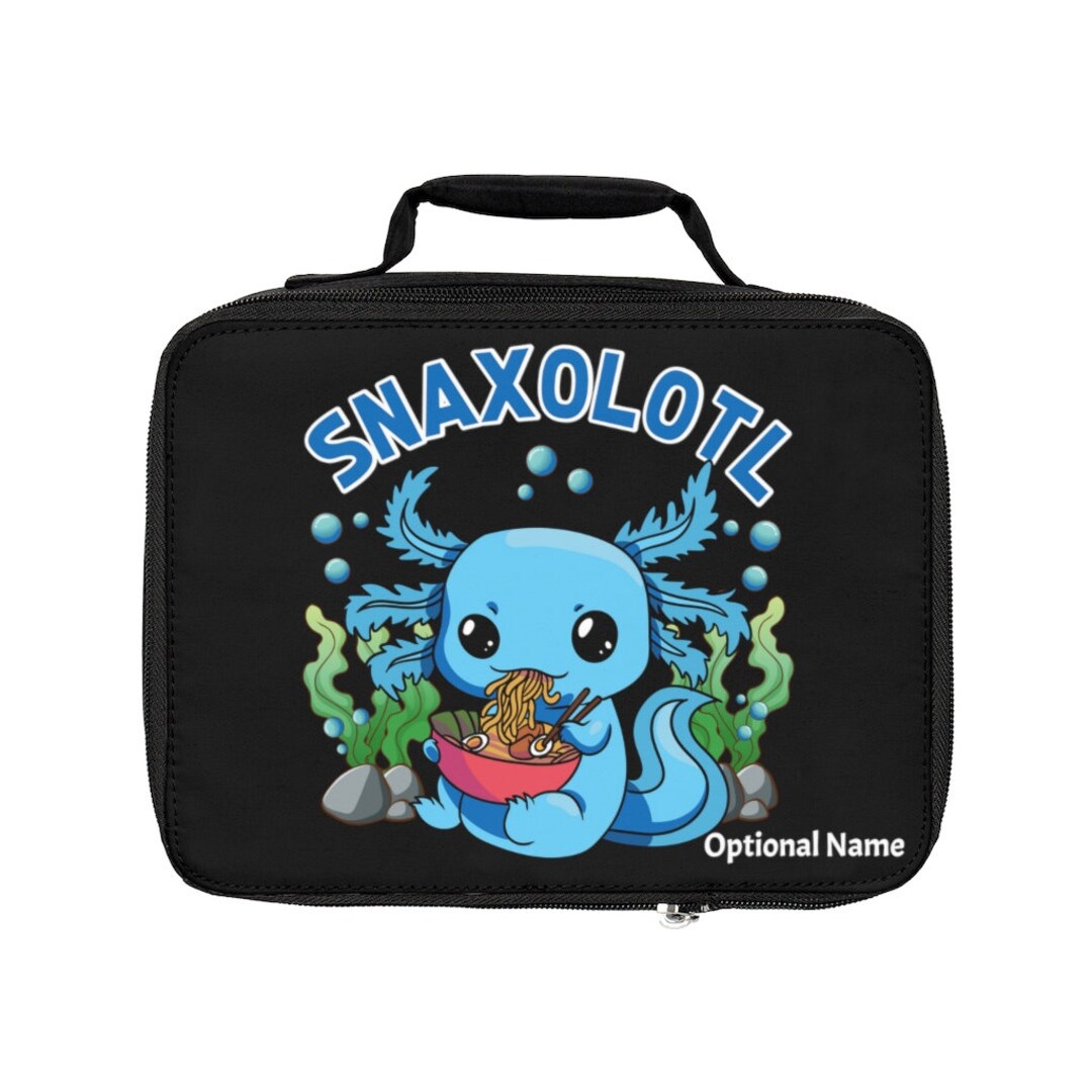 Boys Axolotl Lunch Bag Kids, Axolotl Snacks, Snaxolotl, Axolotl Ramen ...