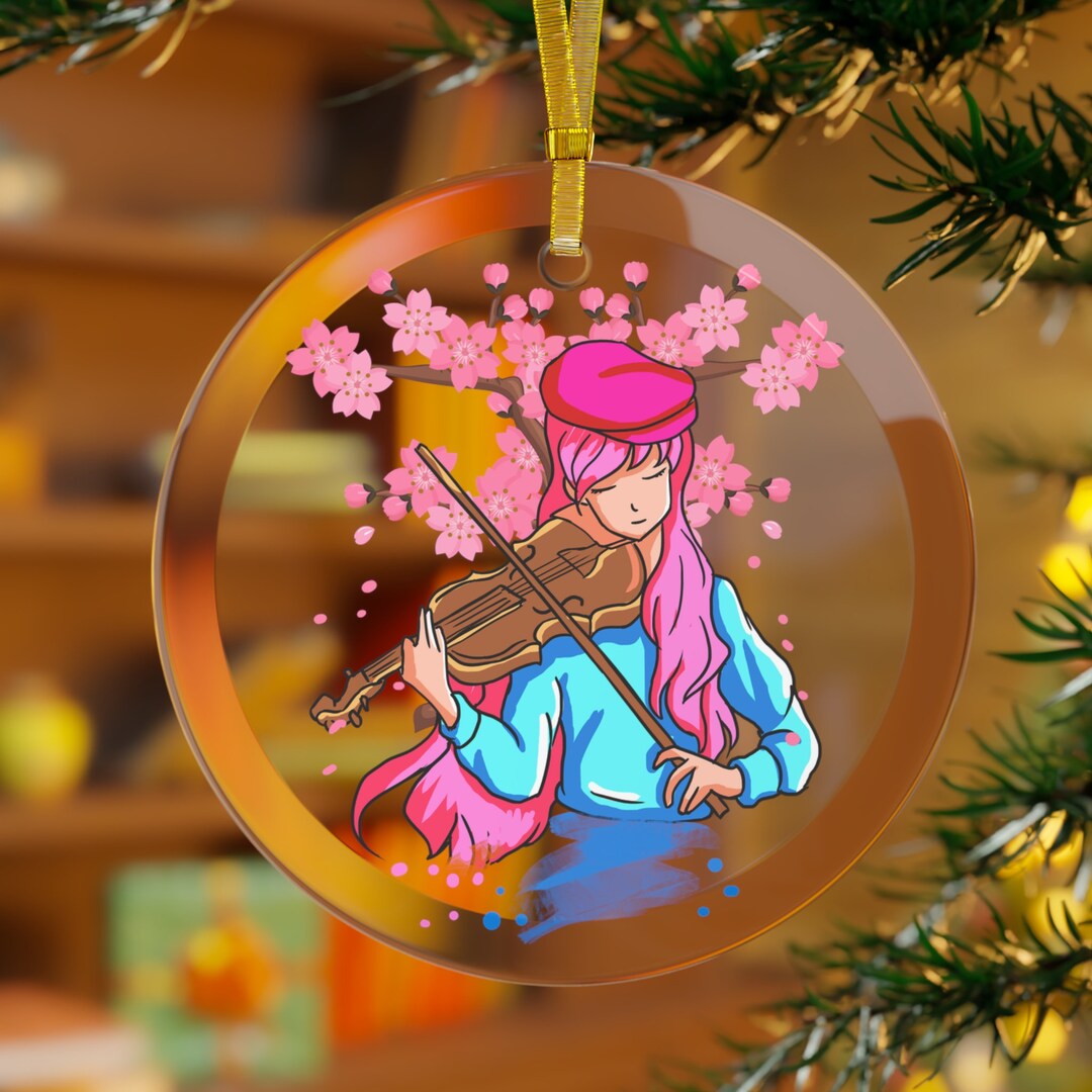 Violin Ornament, Anime Ornament, Violin Gifts, Girl Violinist, Woman ...