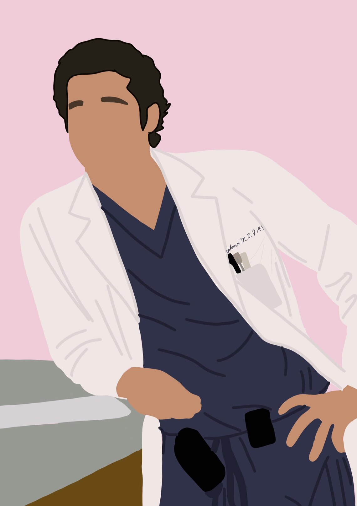 Derek Shepard Greys Anatomy Digital Art Print | Etsy
