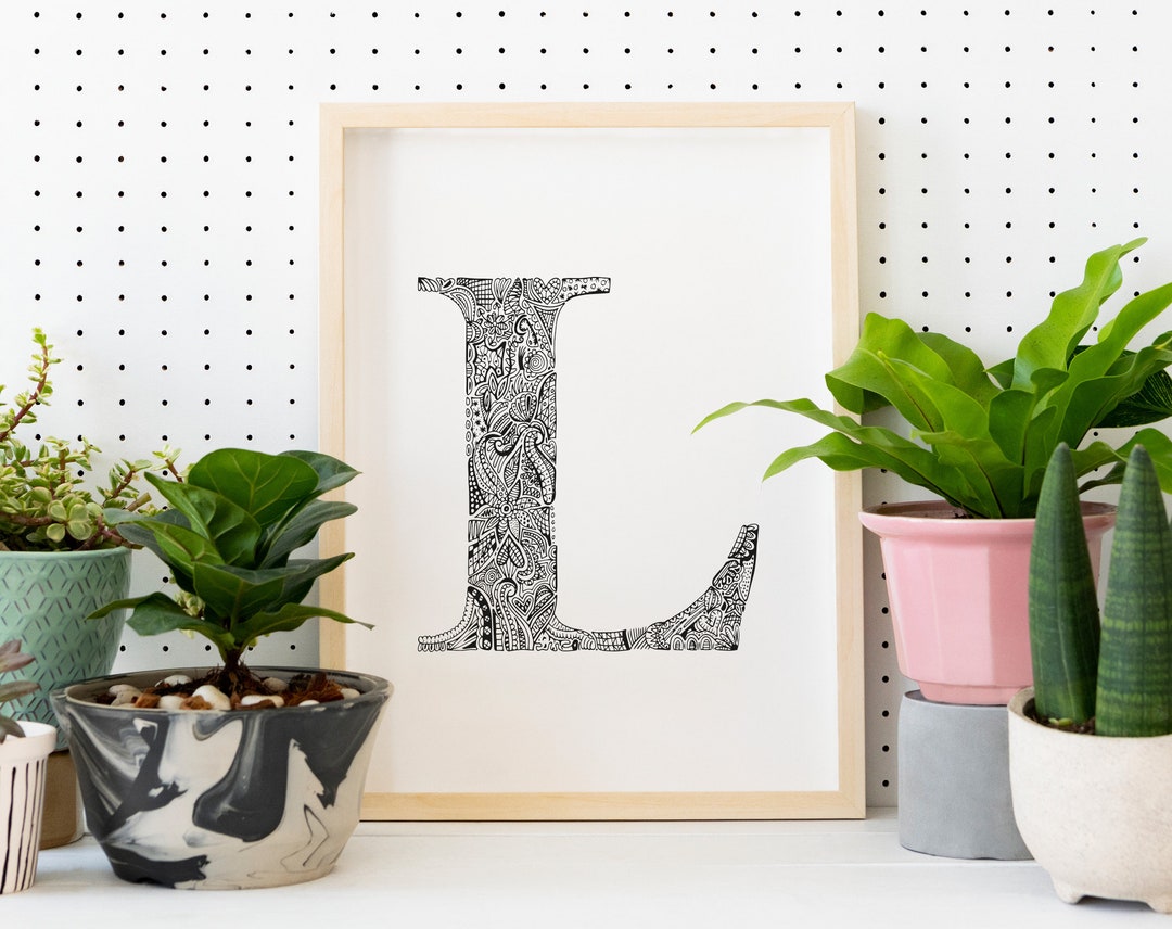 The Letter L Swoodle, Custom Mandala Alphabet, Henna Words, Mehndi ...