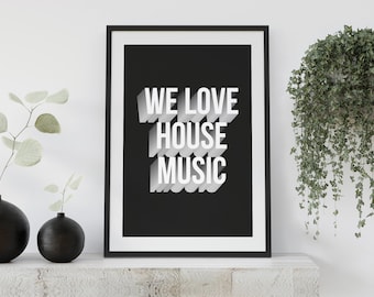House Music Quote - Etsy