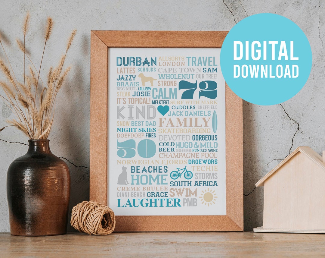 Custom Word Collage BFF Word Art Personalised Generator Fun - Etsy