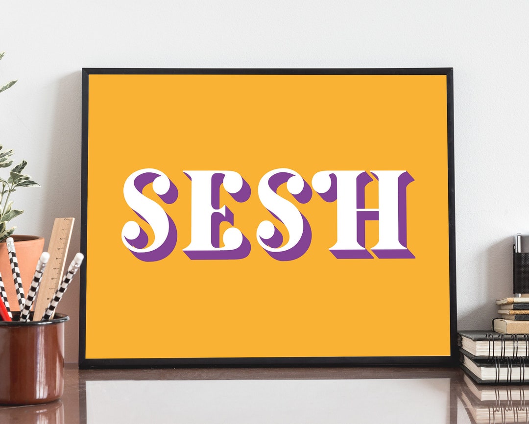 Sesh Gremlin, Gurn Lads, Seshing, British Funny Quote Print, Rave Art ...
