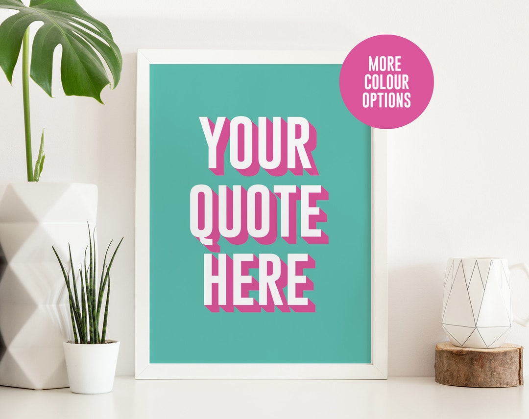 Bold Custom Quote Personalised Wordle, Typography Print, Bespoke Custom ...