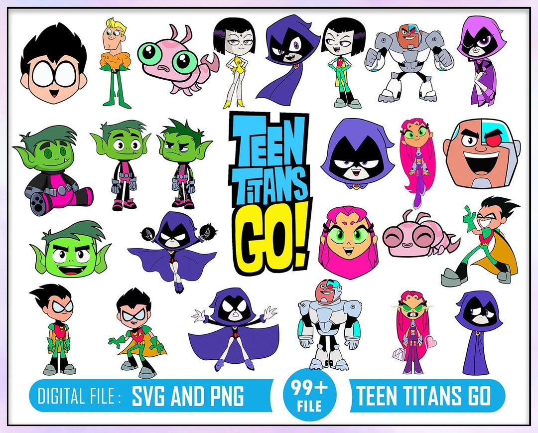Teen Titans Go SVG Bundle, Teen Titans Go Png Bundle, Teen Titans Go ...