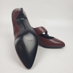 Vintage 80s Pumps 6.5 M Red-brown Leather Heels by Jazz Made in Spain ...