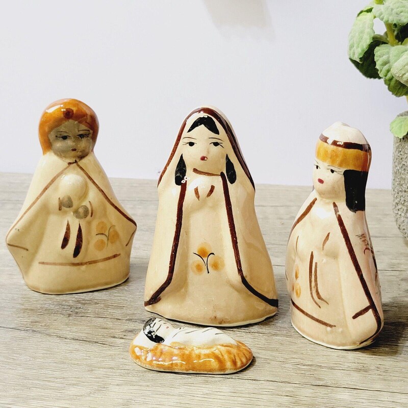 Pottery Nativity Set - Etsy