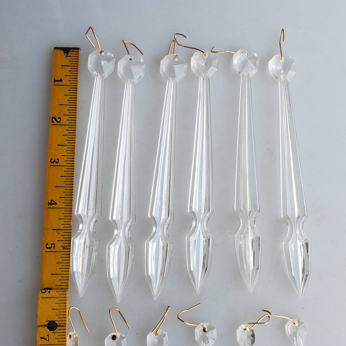 Acrylic Crystal Chandelier Style Drops Ornaments 3.5 or 6 - Etsy