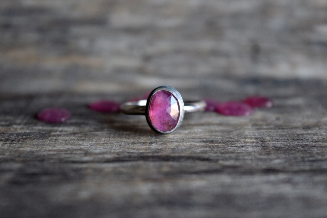 NEW STONES! Custom Ruby Ring, Natural Rose Cut Ruby, Made to Order With ...