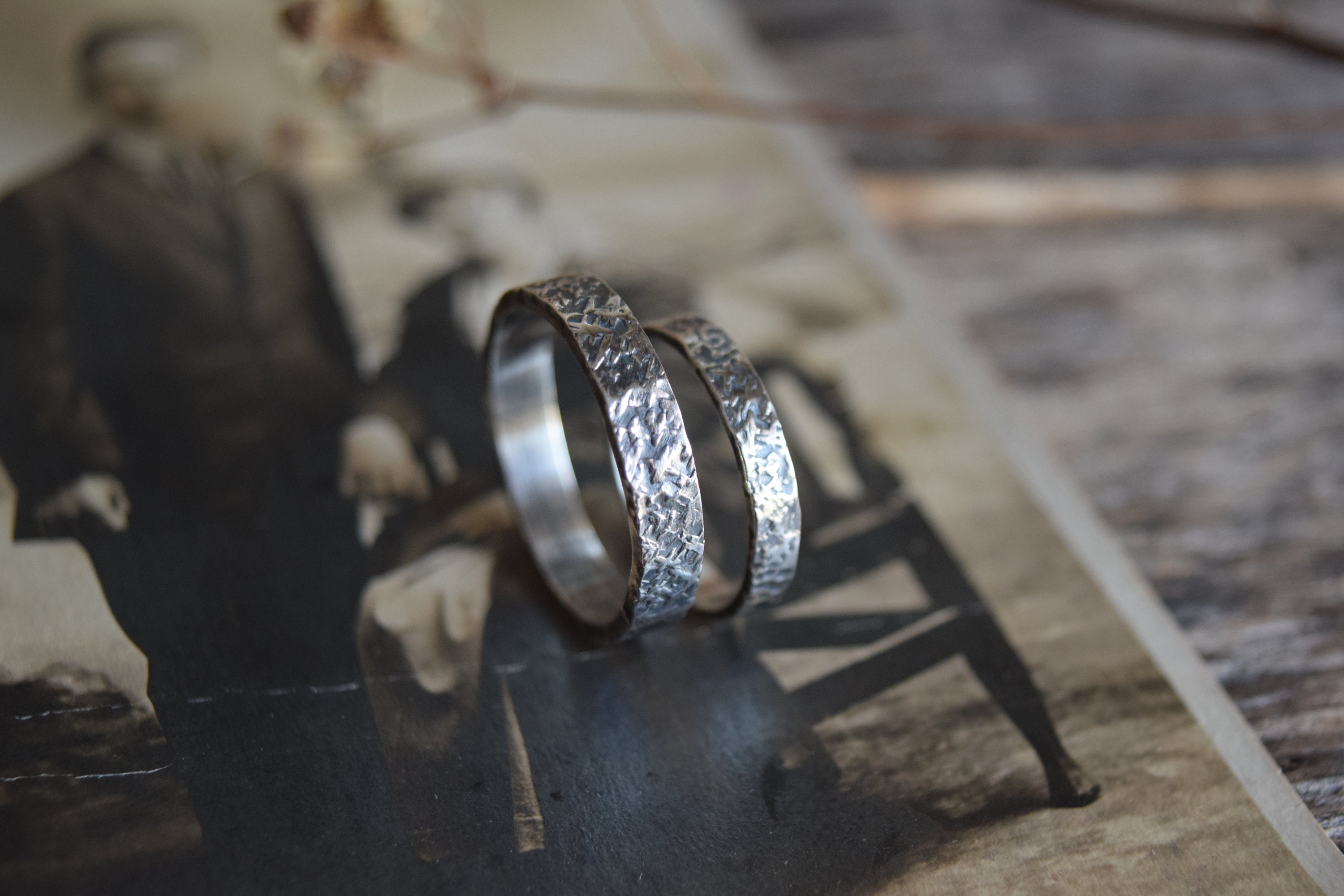 Silver Wedding Bands Sterling Silver Matching Wedding Band | Etsy