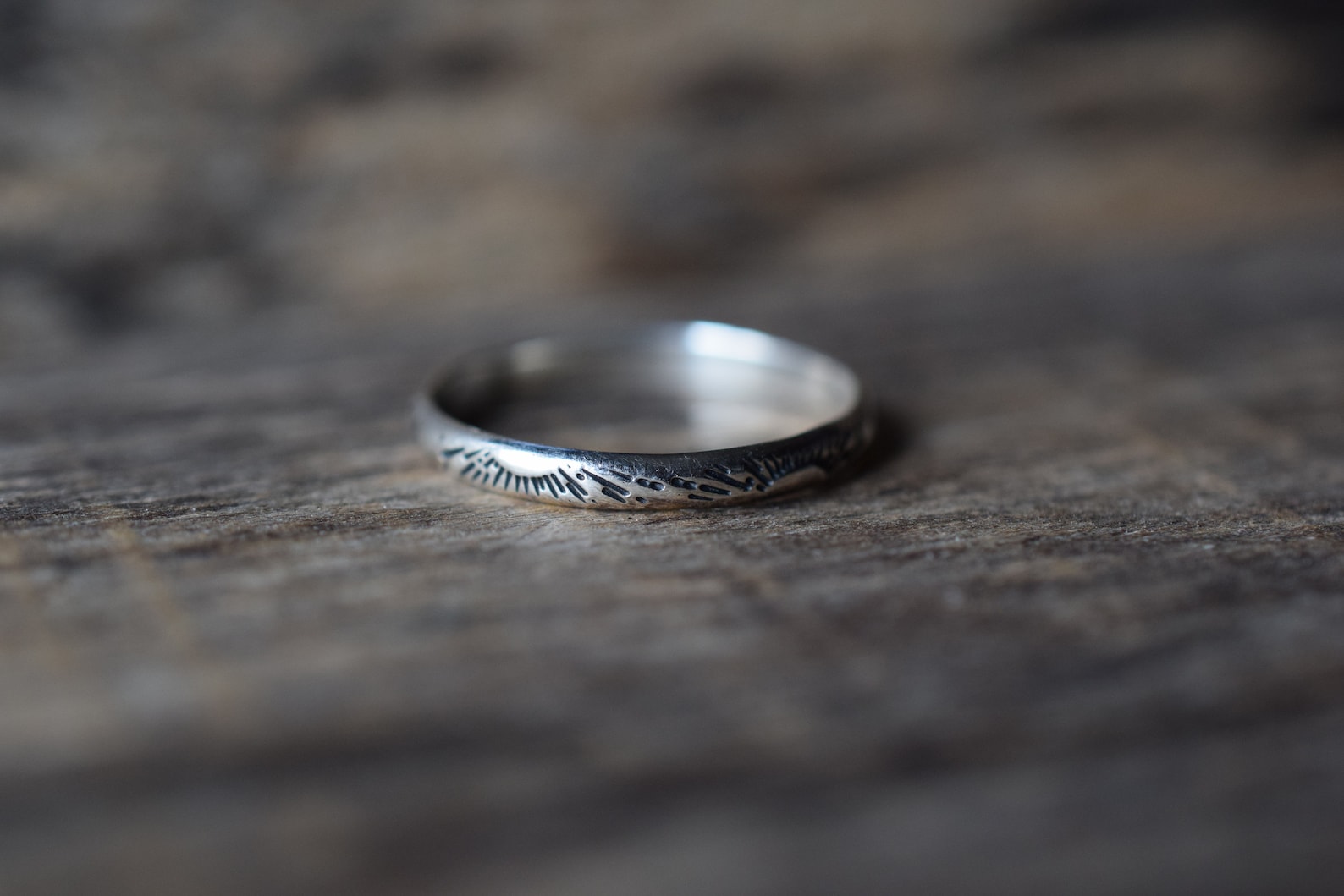 Sunrise Sunset Ring Stamped Stacking Ring Sterling Silver - Etsy