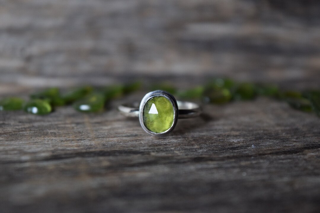 Rare Gemstone, Sterling Silver Vesuvianite Ring, Choose Your Stone ...