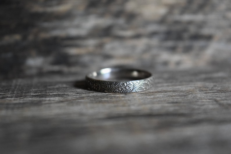 Silver Swirl Stacking Ring, Comfortable Silver Band, Handforged Silver ...