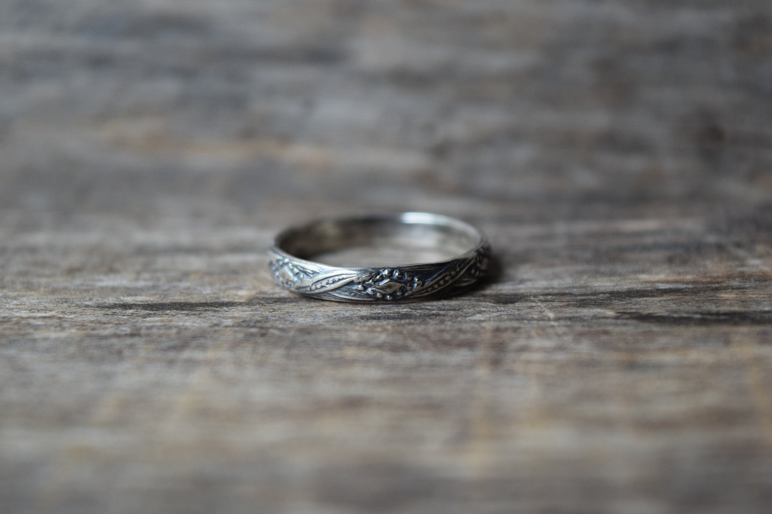 Silver Diamond Ring Diamond Pattern Ring Band Textured Ring | Etsy