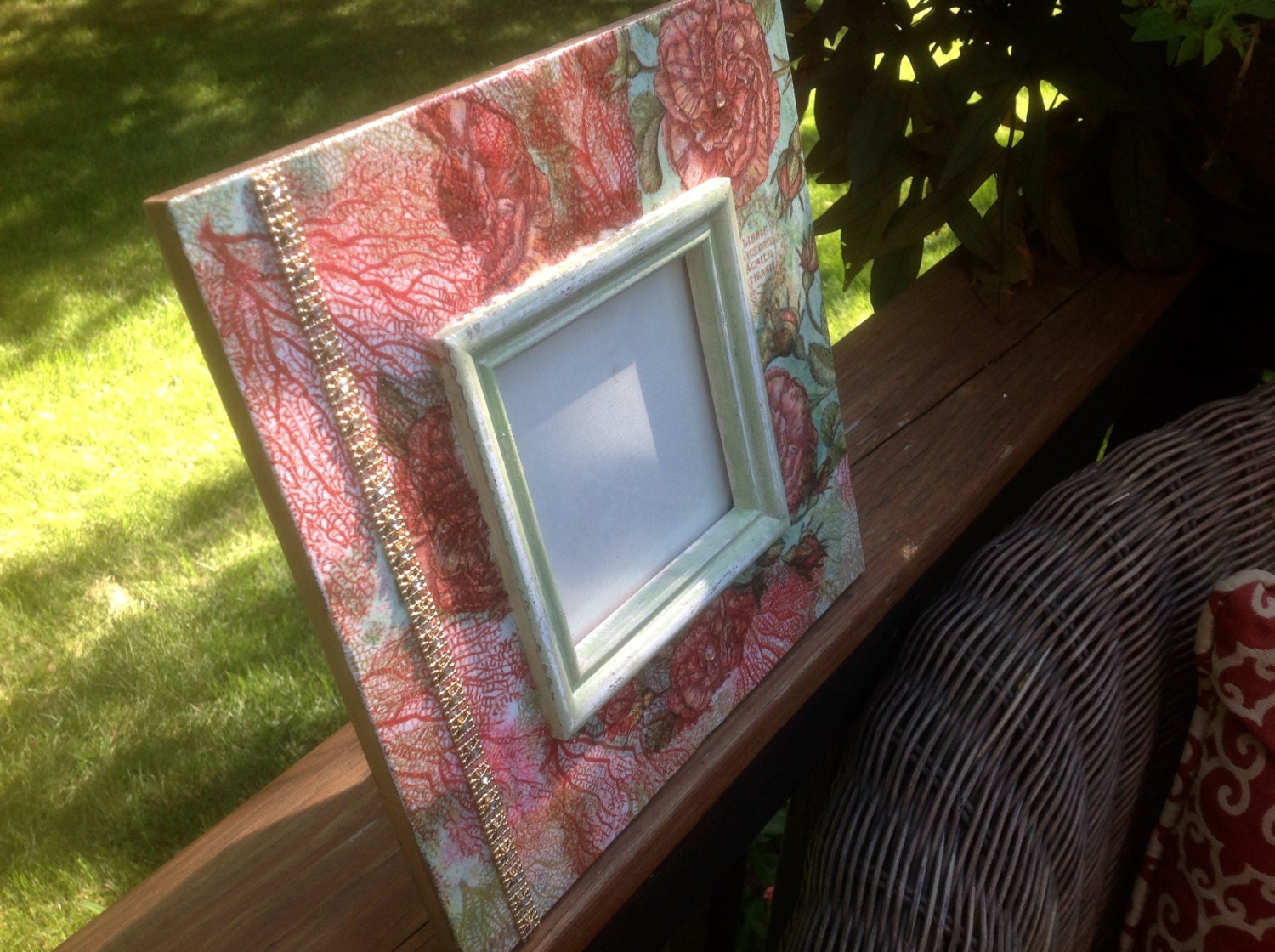 Handpainted and Embellished Picture Frame, Mirror Frame, Photo Frame - Etsy