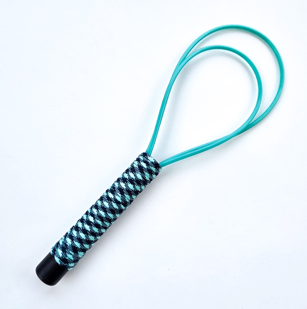 Double Loopy Johnny, Steel Spanking Cane, Whip, Rug Beater, Teal BDSM ...