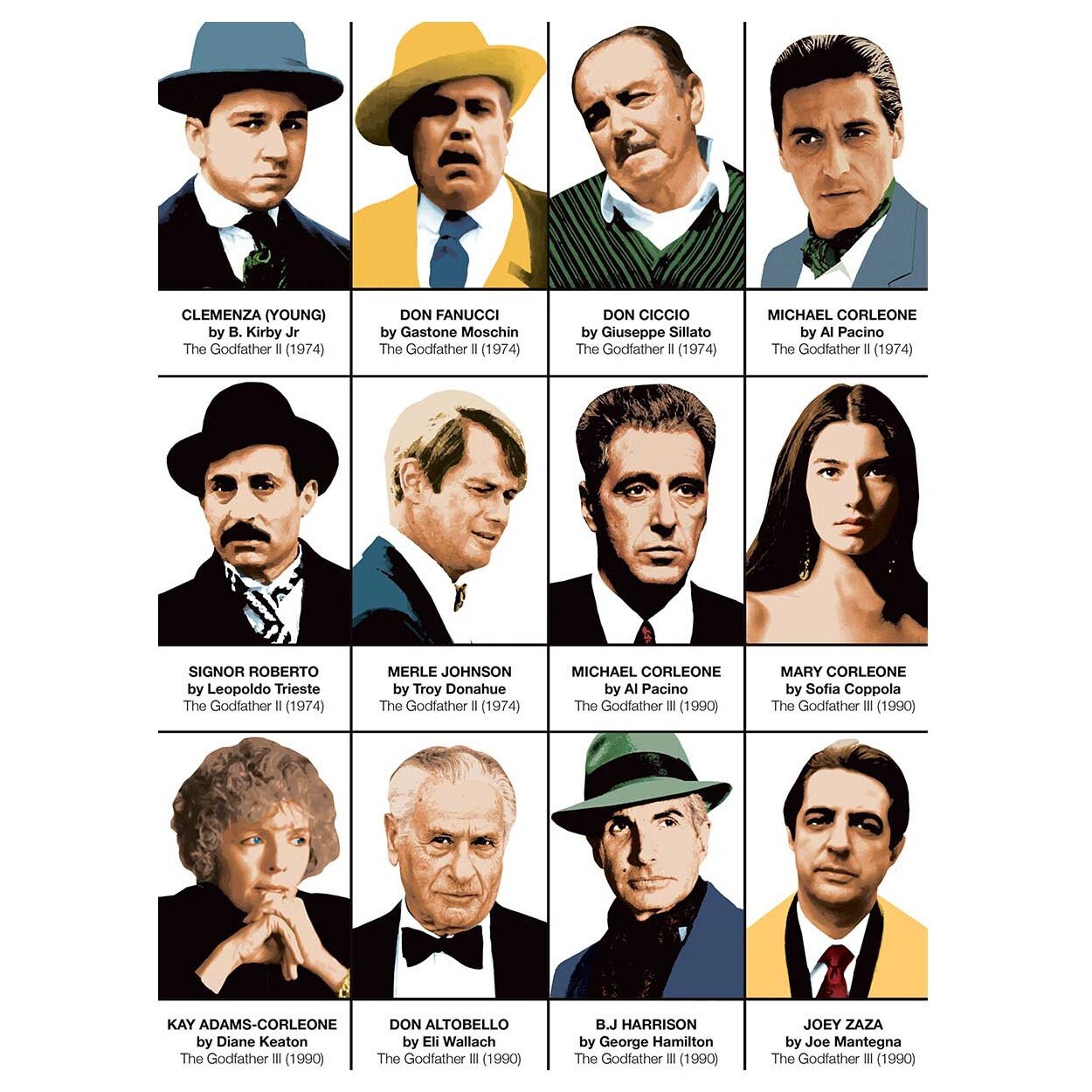 Art-poster the Godfather Characters Olivier Bourdereau - Etsy UK Art-poster the Godfather Characters Olivier Bourdereau - Etsy UK