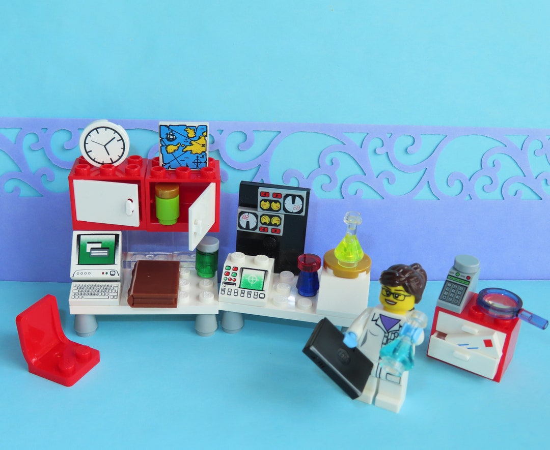 Custom Female Scientist Laboratory Bench Cake Topper Microbiologist ...