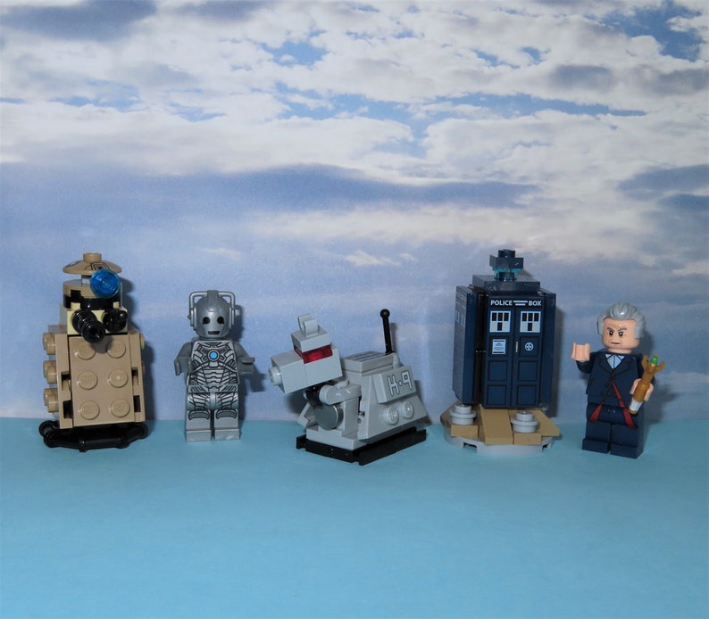 Doctor Who Cake Topper 12th Twelfth Dr. K-9 Miniature Tardis Cyberman ...