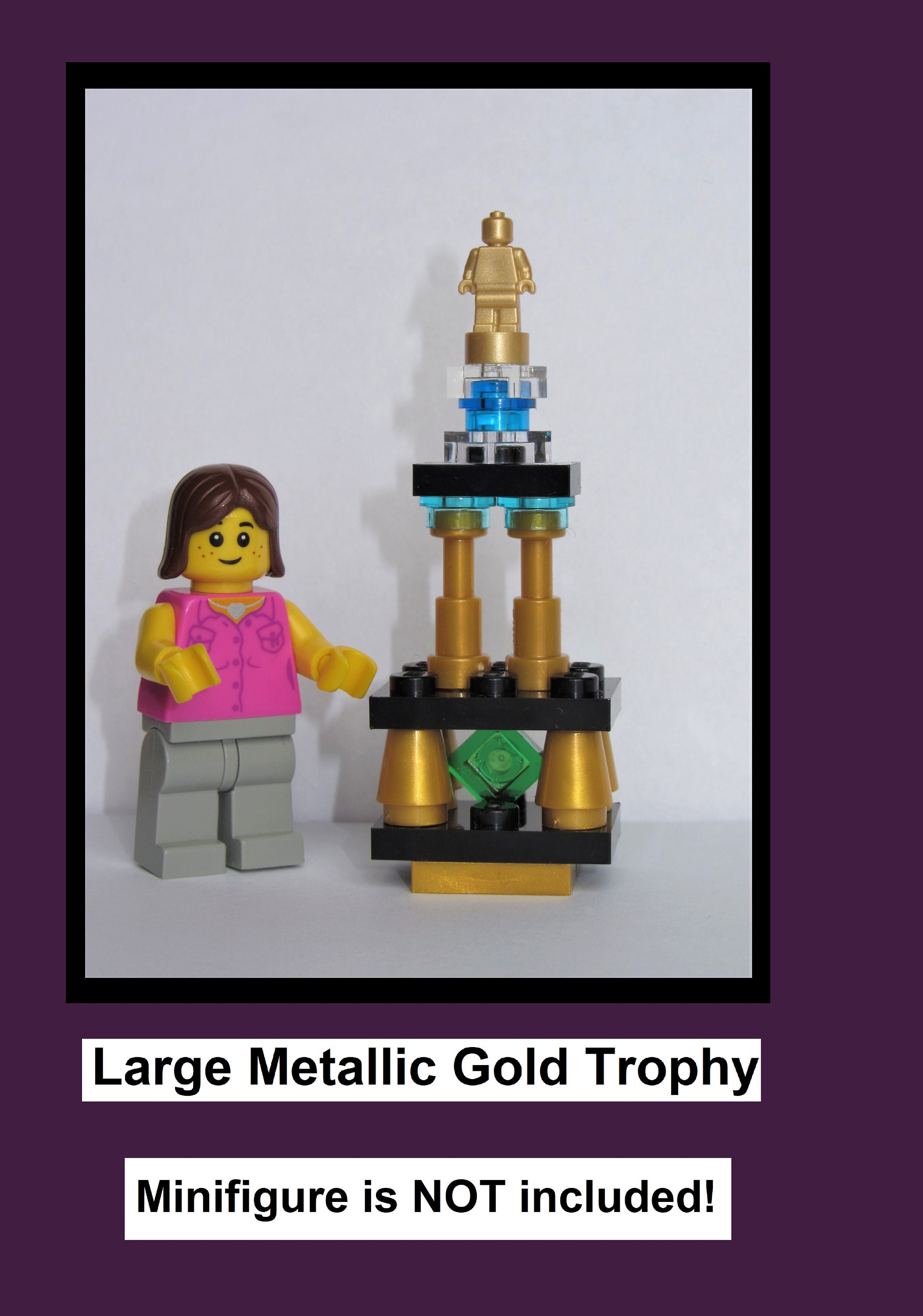 Mini Custom Trophy Set Pearl Gold Minifigure Award Prize Sport - Etsy