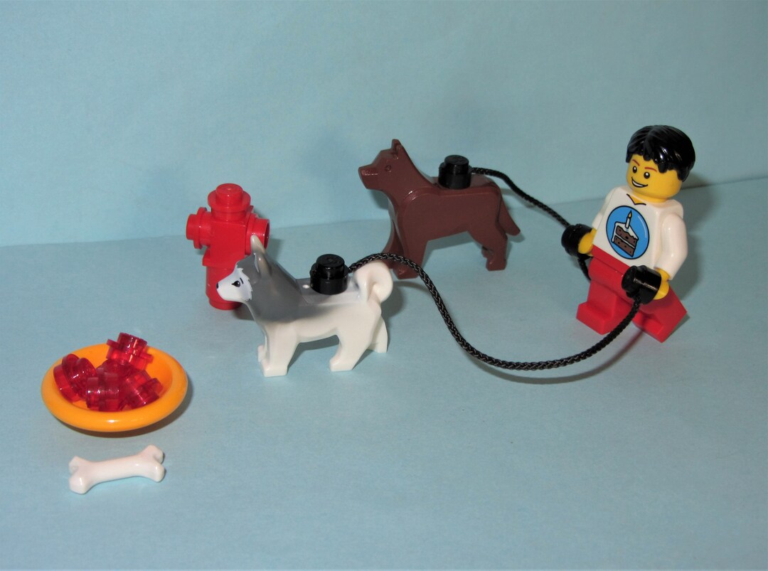 Custom Siberian Husky + German Shepherd + Leash Dog Dish Fire Hydrant ...