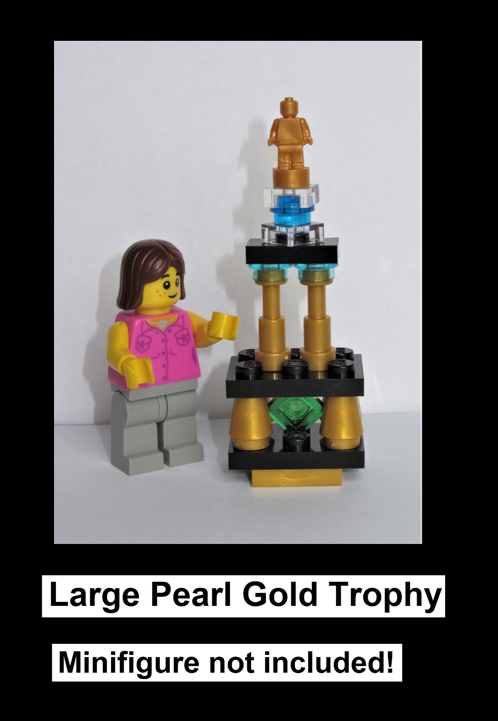Mini Custom Trophy Set Pearl Gold Minifigure Award Prize Sport - Etsy