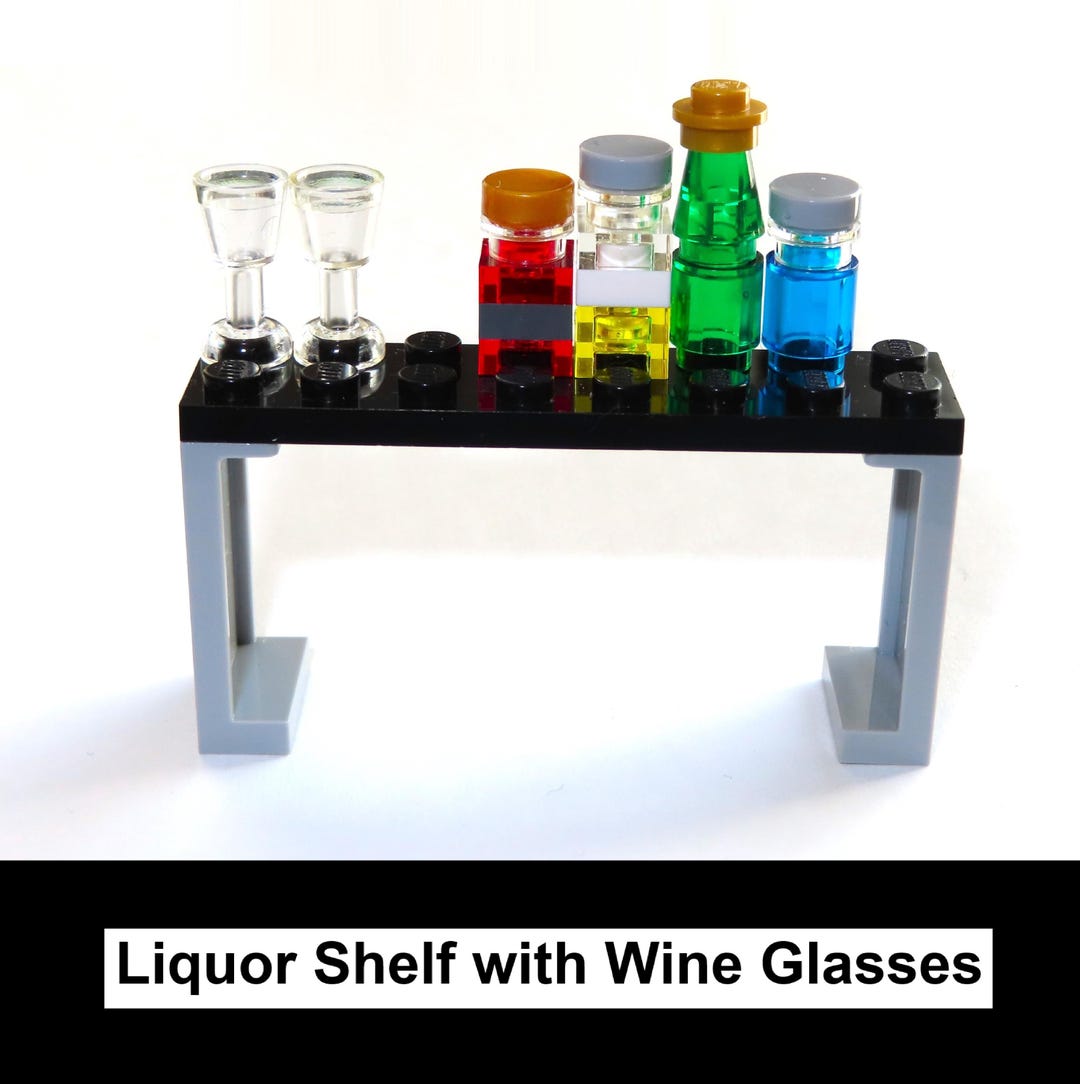 Lego Whiskey, Liquor & Wine Glasses With or Without Shelf - Sake Brandy ...