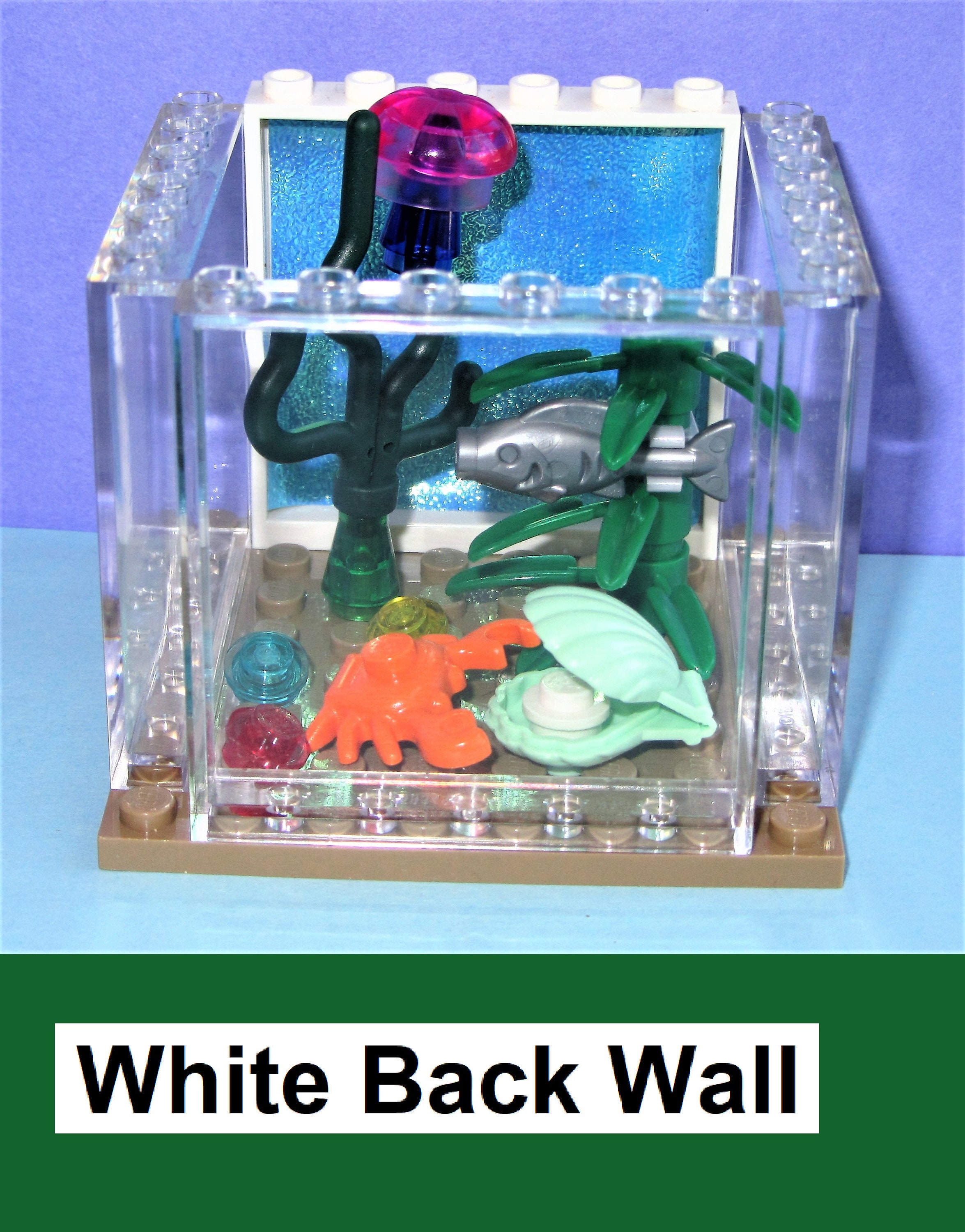 Miniature Sea Aquarium Set With Jelly Fish Crab Clam Sea Weed Plants ...