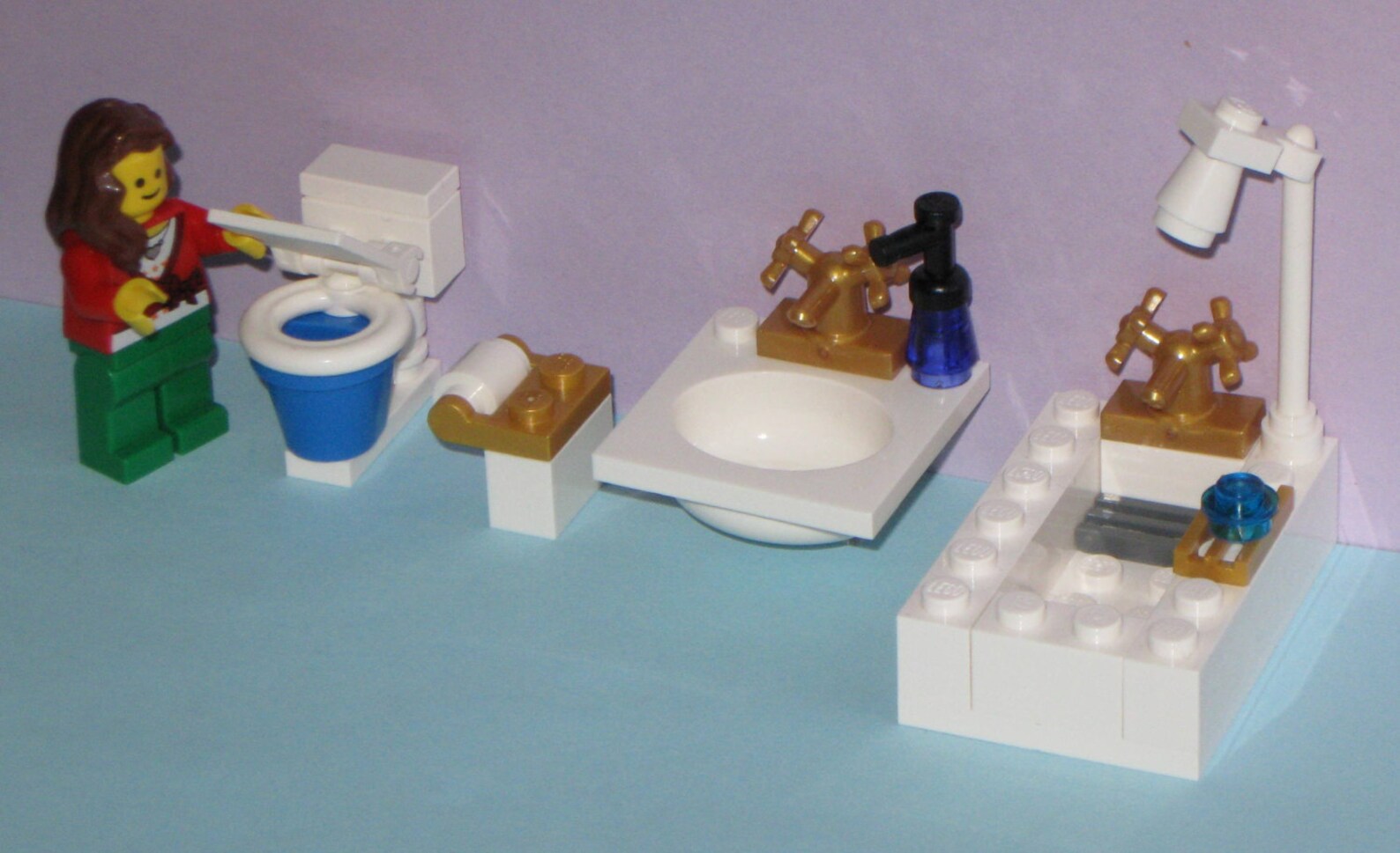 Custom Deluxe Bathroom WC Loo Toilet ** ***(no Minifigures Included ...