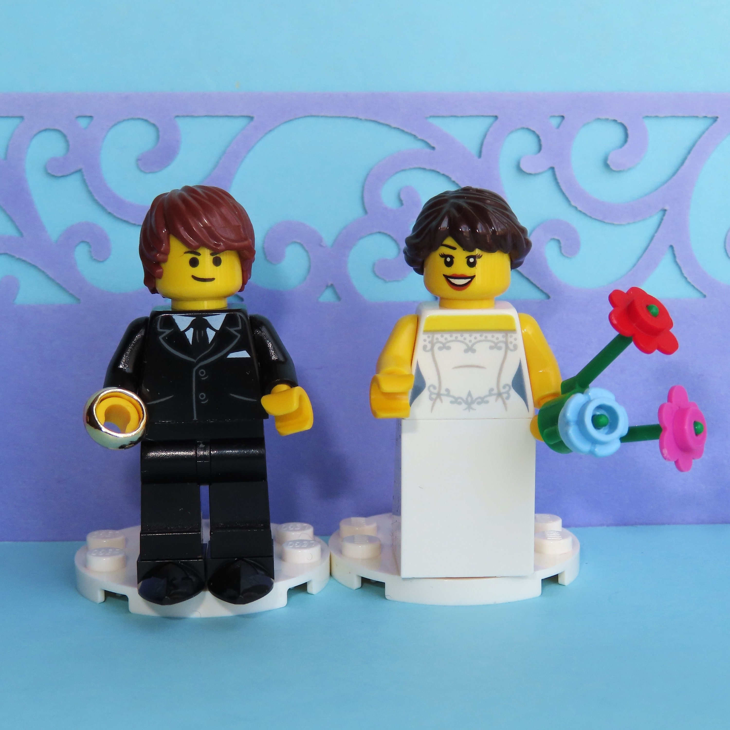 Custom 2-sided Head Funny Scared or Smile Bride & Groom - Etsy