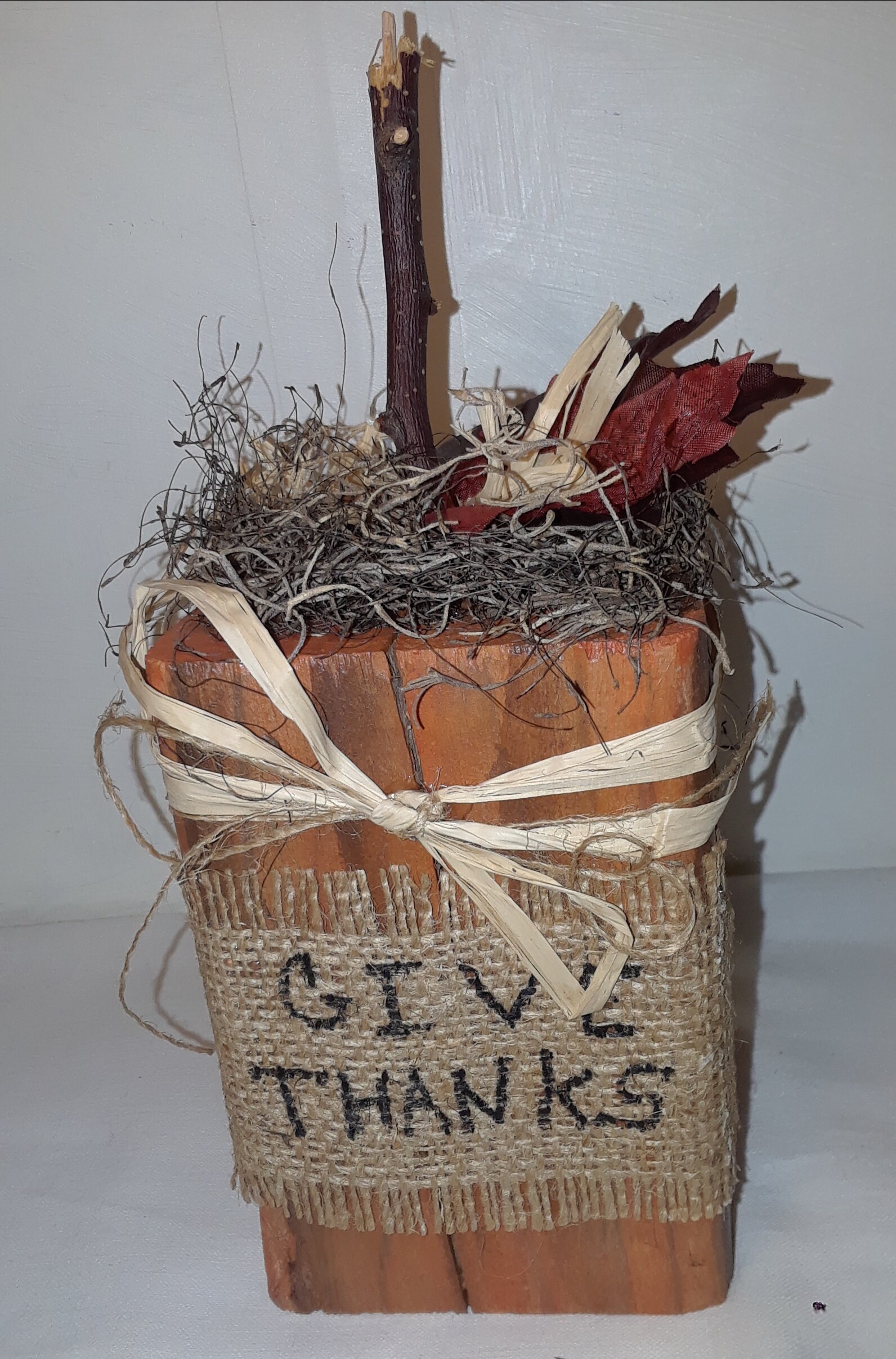 Fence Post Pumpkin, Primitive, Farmhouse Decor, Autumn Accent, Country ...