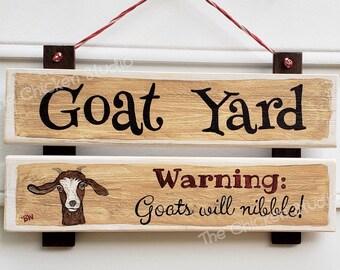 Goat Wood Sign - Etsy