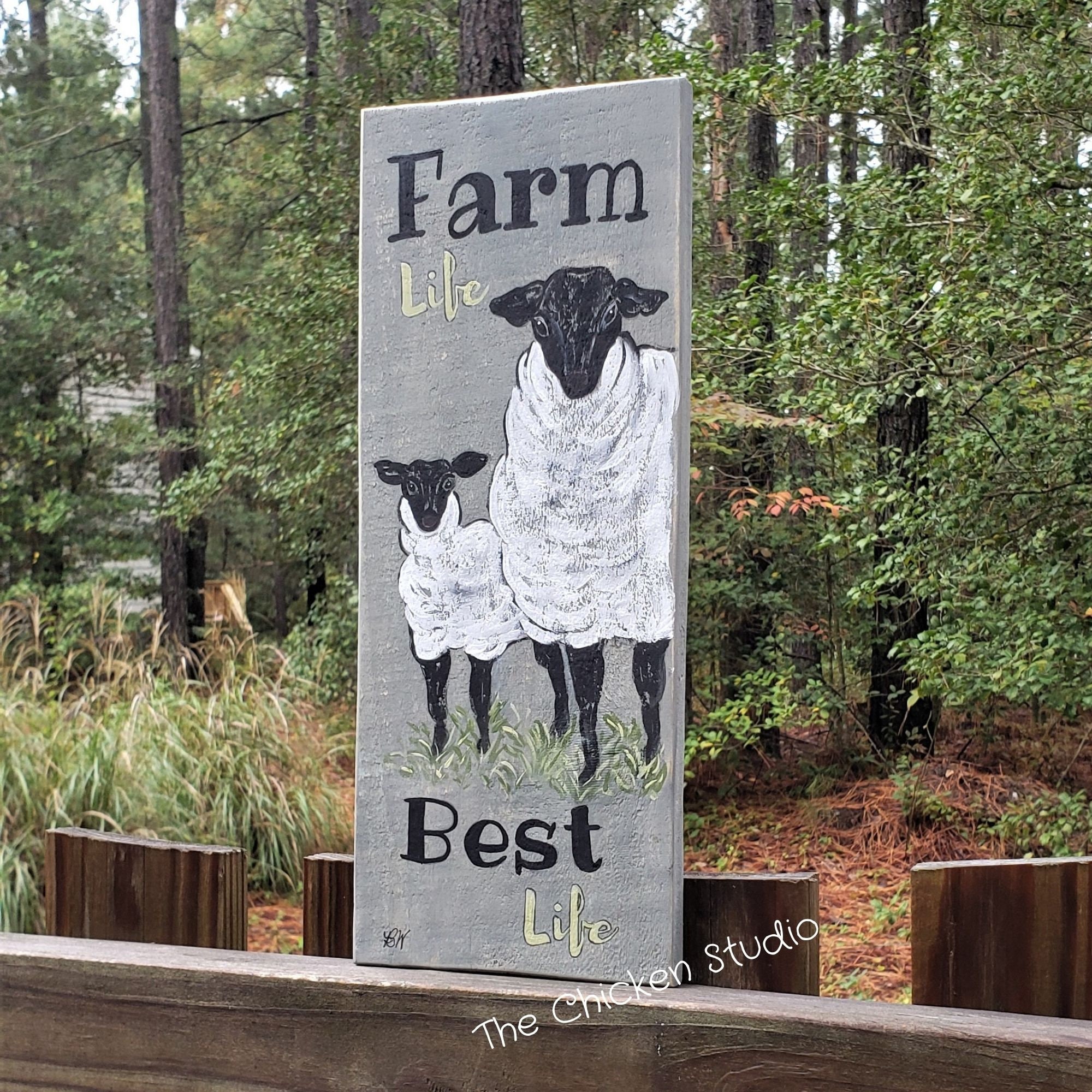 Farm Life Best Life Sheep Sign Farmhouse Decor Lamb Hand | Etsy
