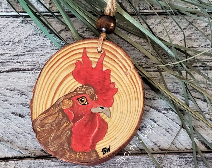Rooster Ornament Chickens Personalize Christmas Tree - Etsy