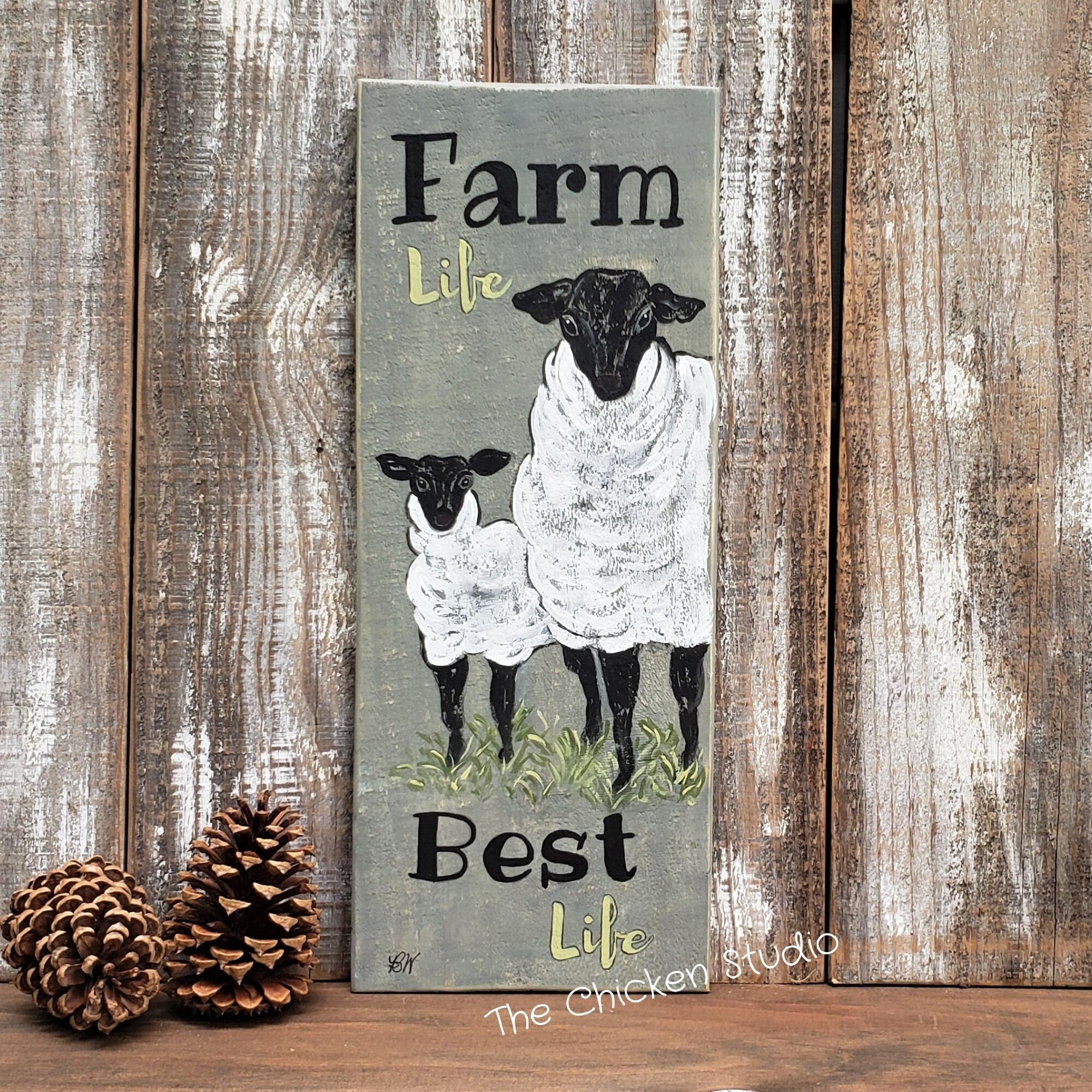 Farm Life Best Life Sheep Sign Farmhouse Decor Lamb Hand | Etsy
