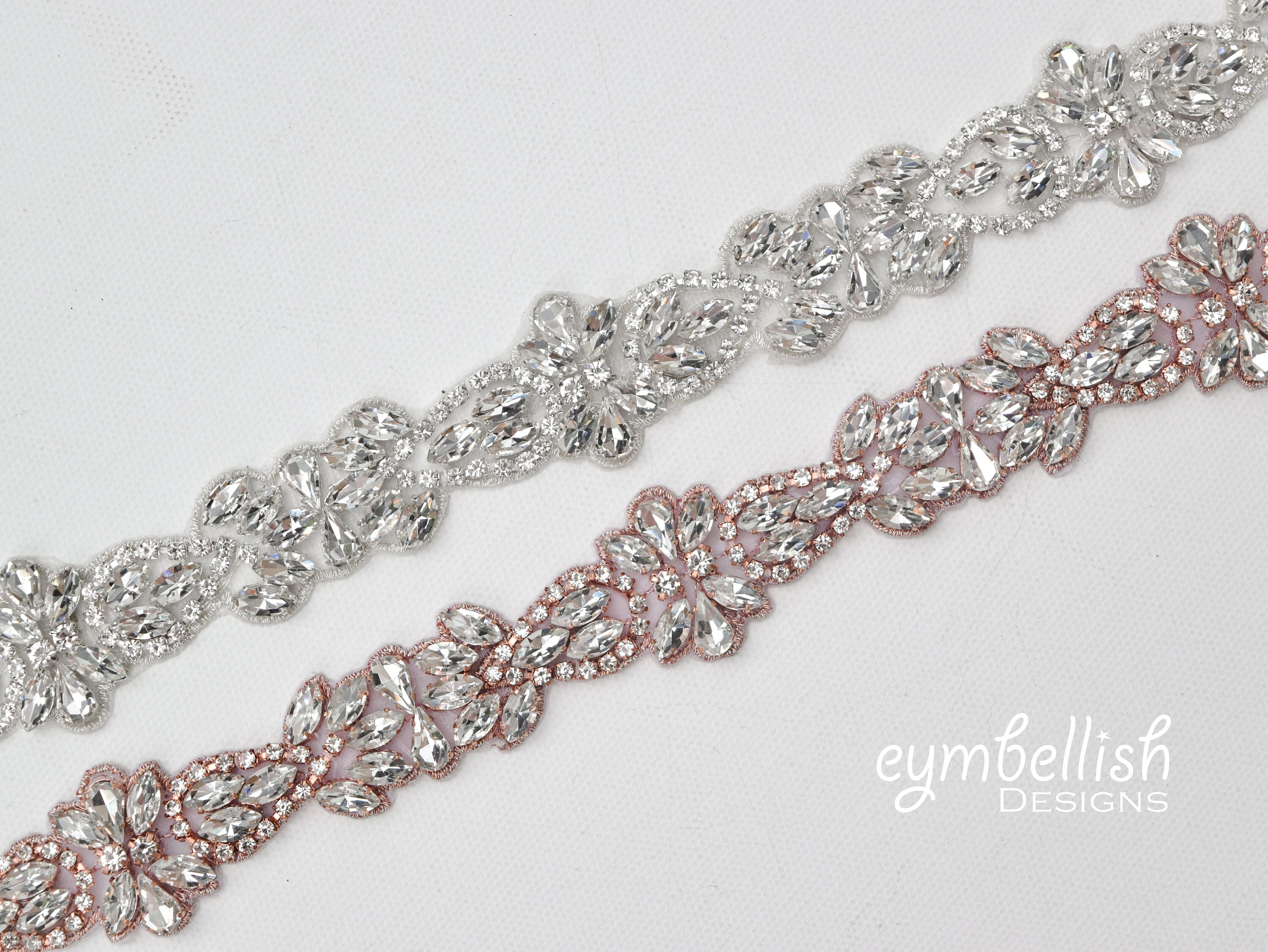 Bridal Belt Rhinestone Wedding Belt Rose Gold Bridal Sash | Etsy