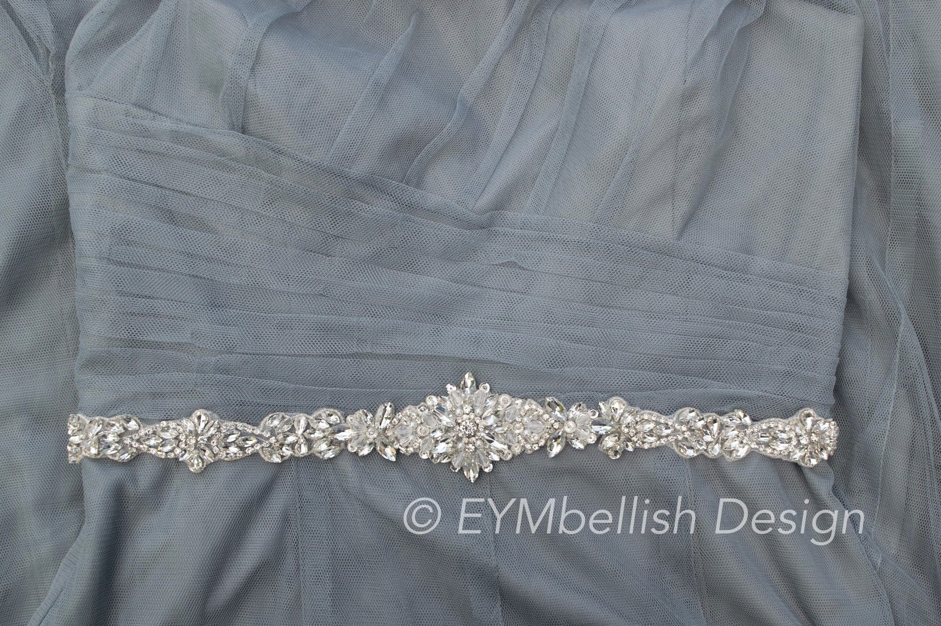 Crystal Rhinestone Bridal Belt With Clasp – Full Length Wedding Sash - Etsy