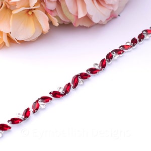 Red Bridal Belt- Rhinestone Bridal Belt in Red- Ruby Bridesmaids Belt ...