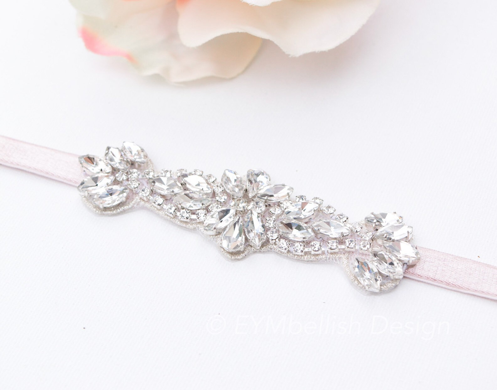 Bridesmaids Belt Fitted Rhinestone Wedding belt with clasp | Etsy